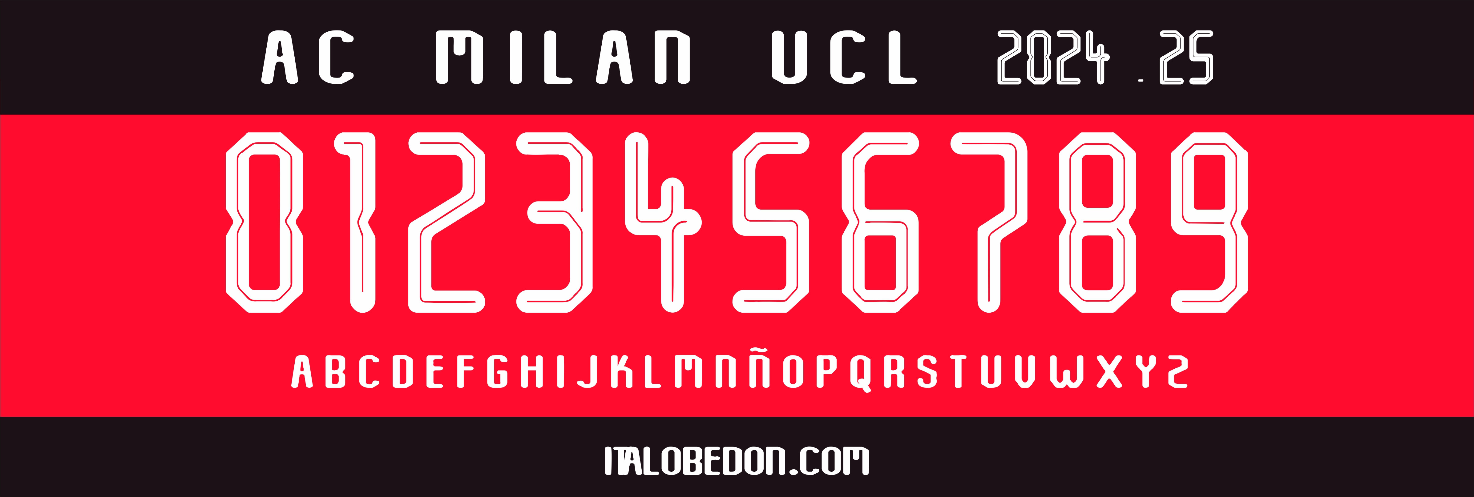 AC MILAN UCL 2024 - 25 TIPOGRAFIA